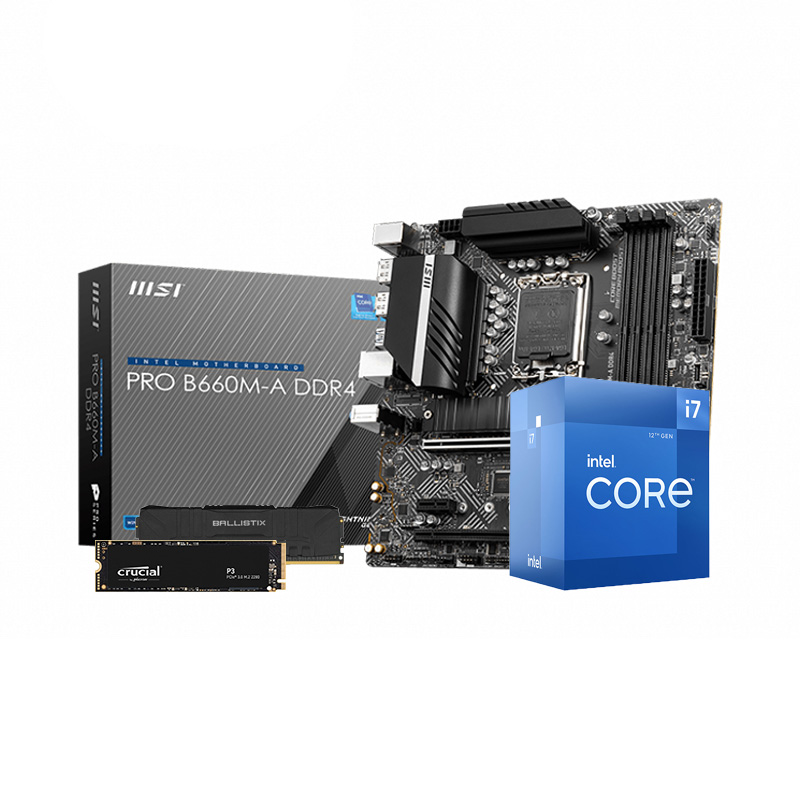 Intel Core i7-12700 | MSI B660M | 16GB RAM | 500GB NVME SSD | Bundle ...